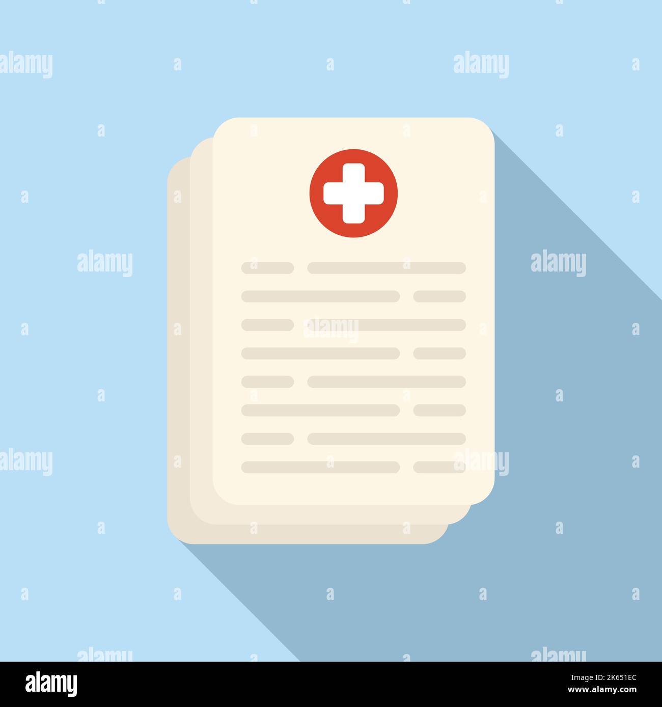 Medicine papers icon flat vector. Doctor patient. Medical care Stock ...