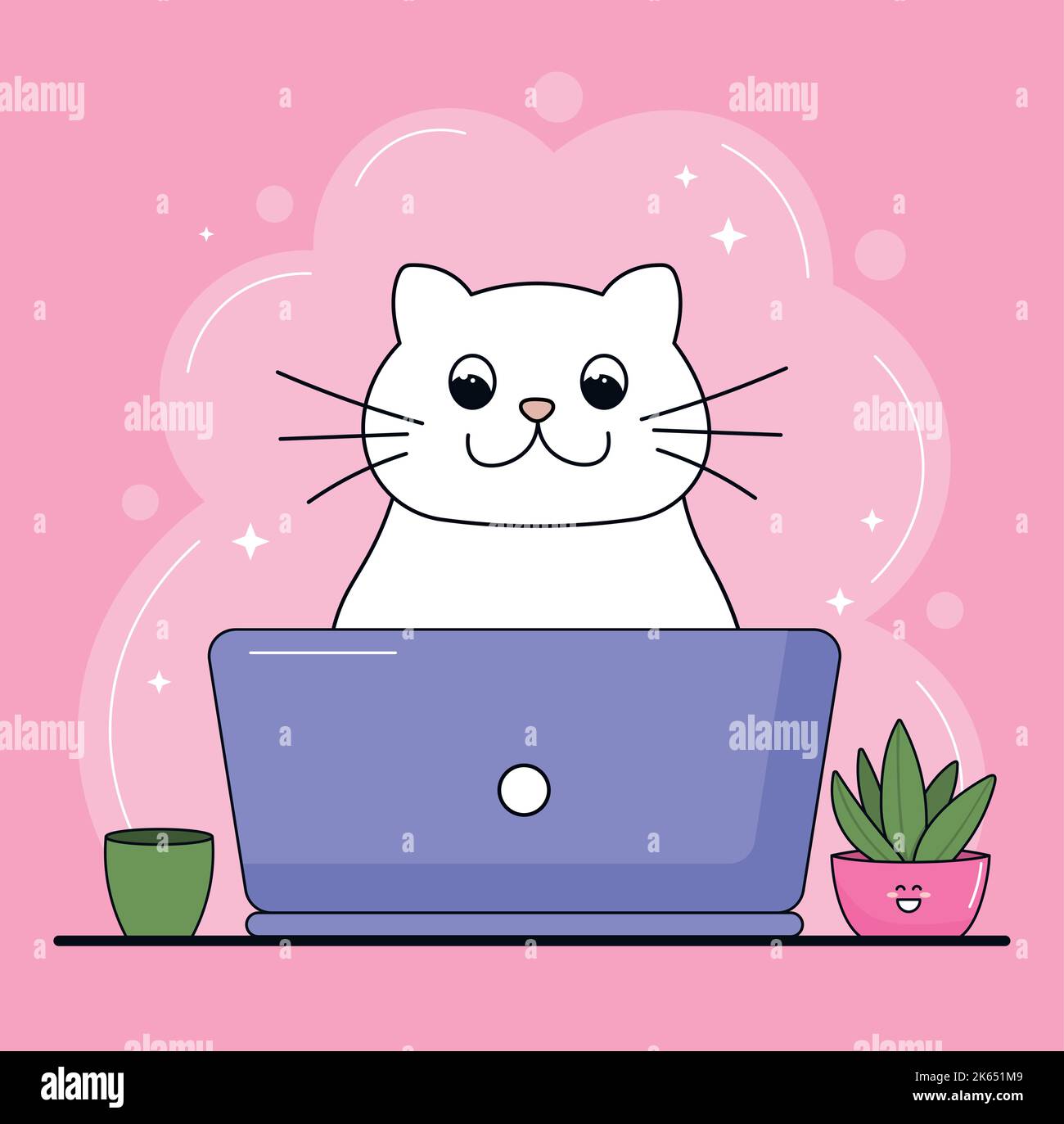 Laptop mascot character Stock Vector Images - Alamy