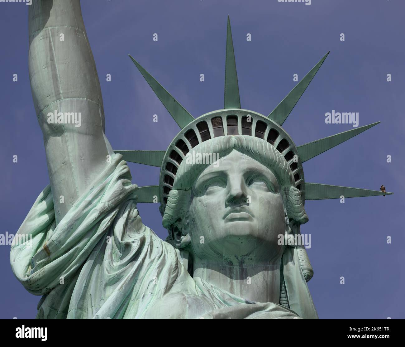 Freedom symbol. Statue of Liberty on Liberty island in the Big Apple ...