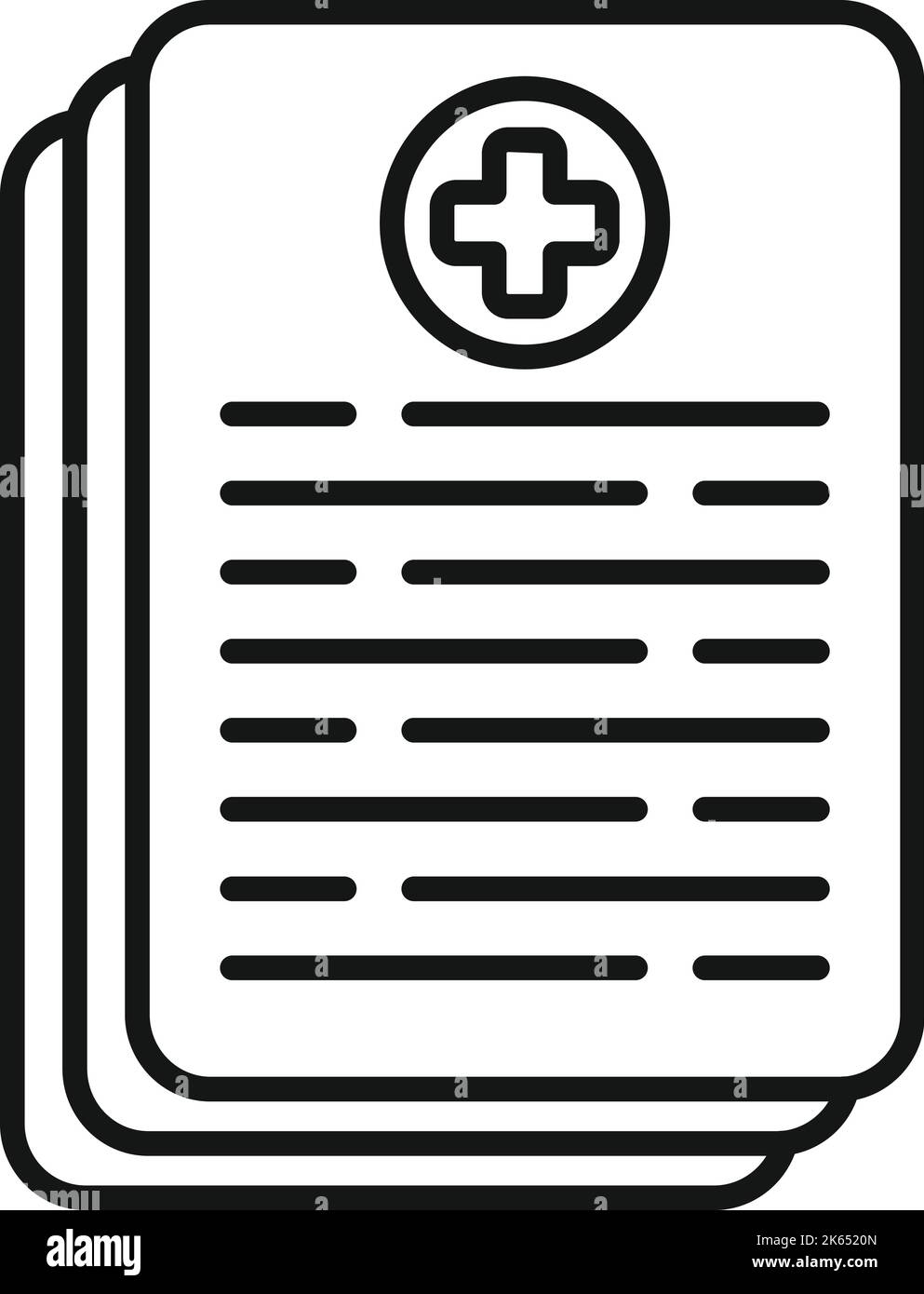 Medicine papers icon outline vector. Doctor patient. Medical care Stock ...