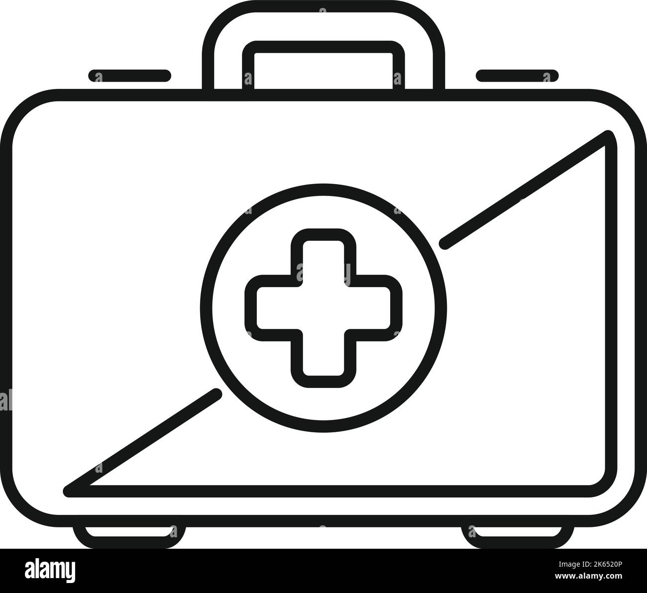 First aid kit icon outline vector. Family health. Medical care Stock ...