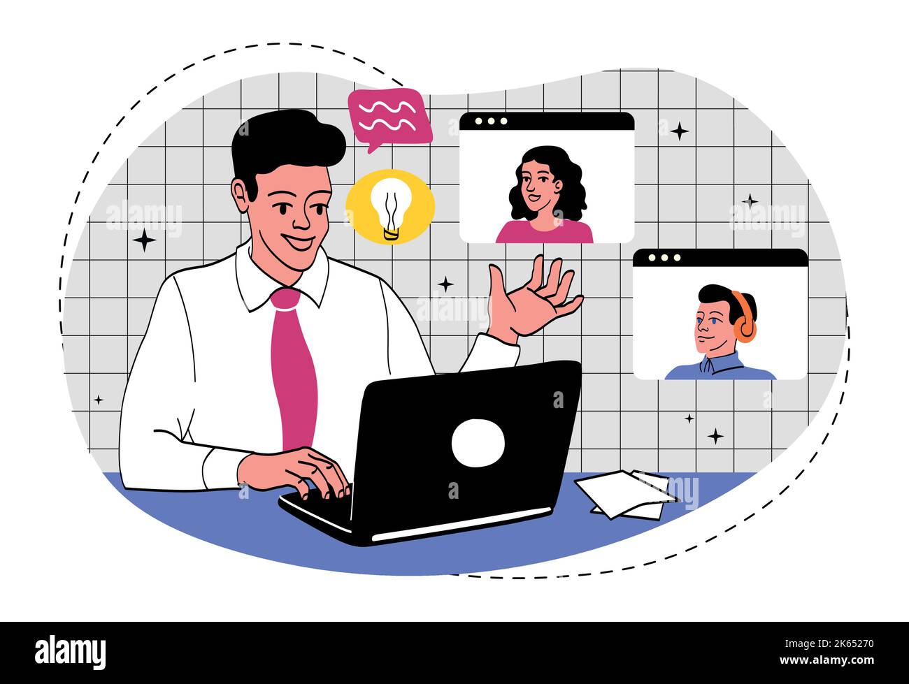 Freelancer at work Stock Vector Image & Art - Alamy