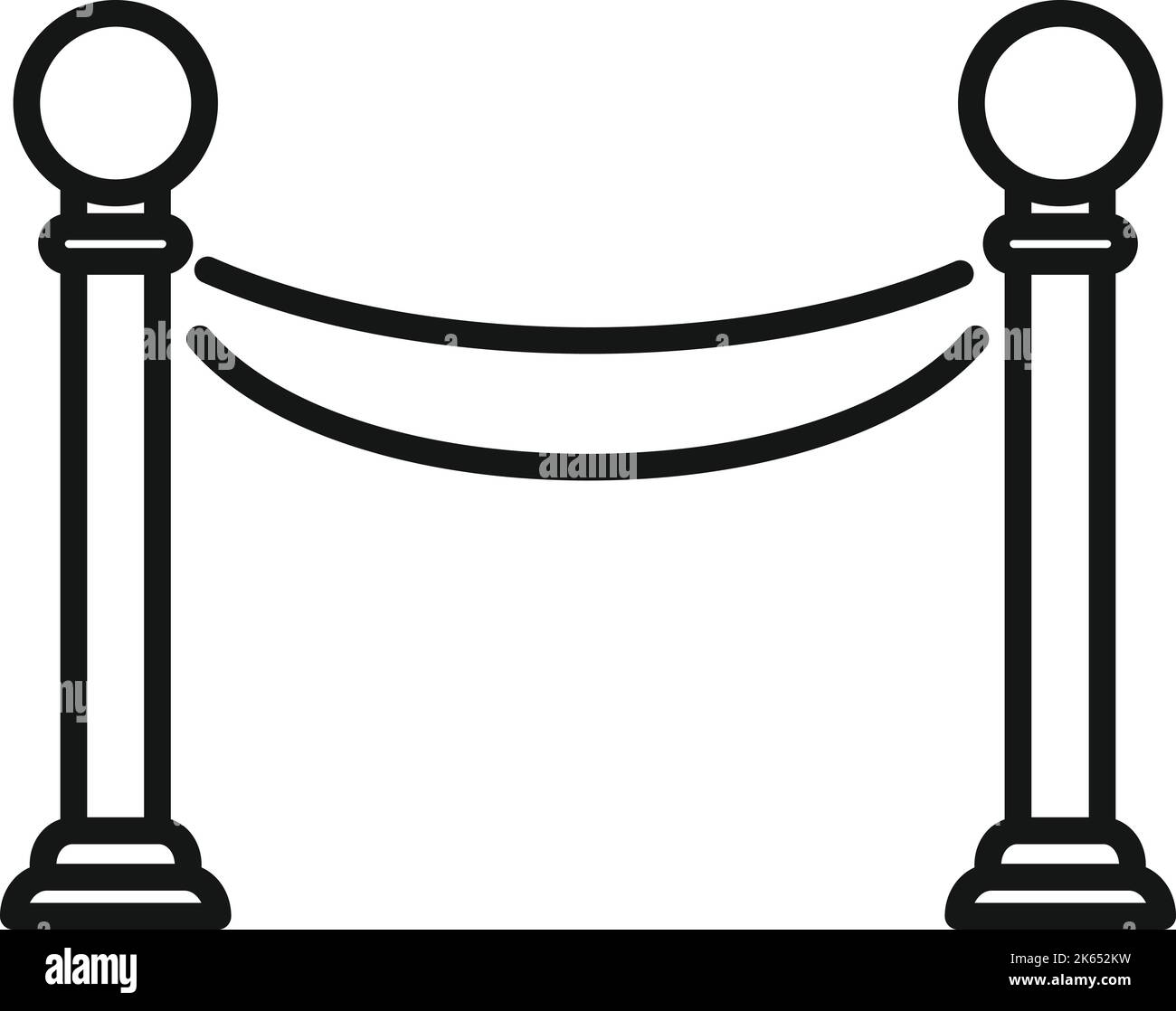 Event ribbon barrier icon outline vector. Work manager. Task office ...