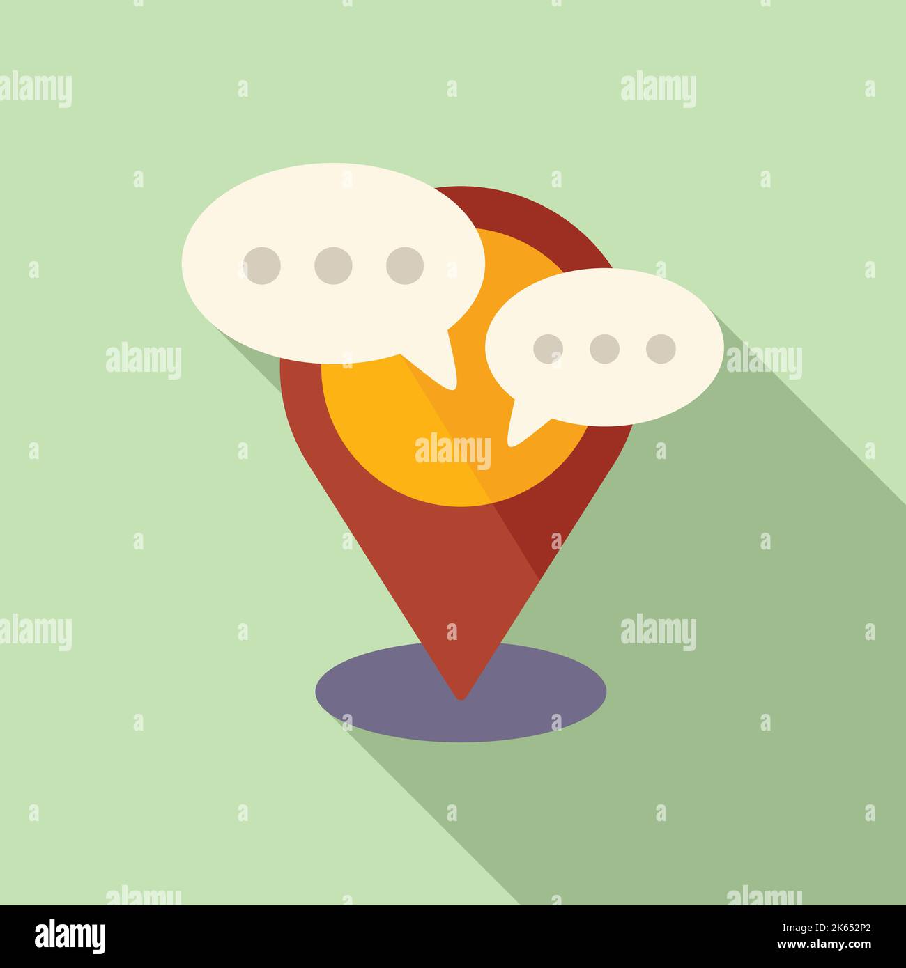 Forum location icon flat vector. Online chat. Social group Stock Vector ...