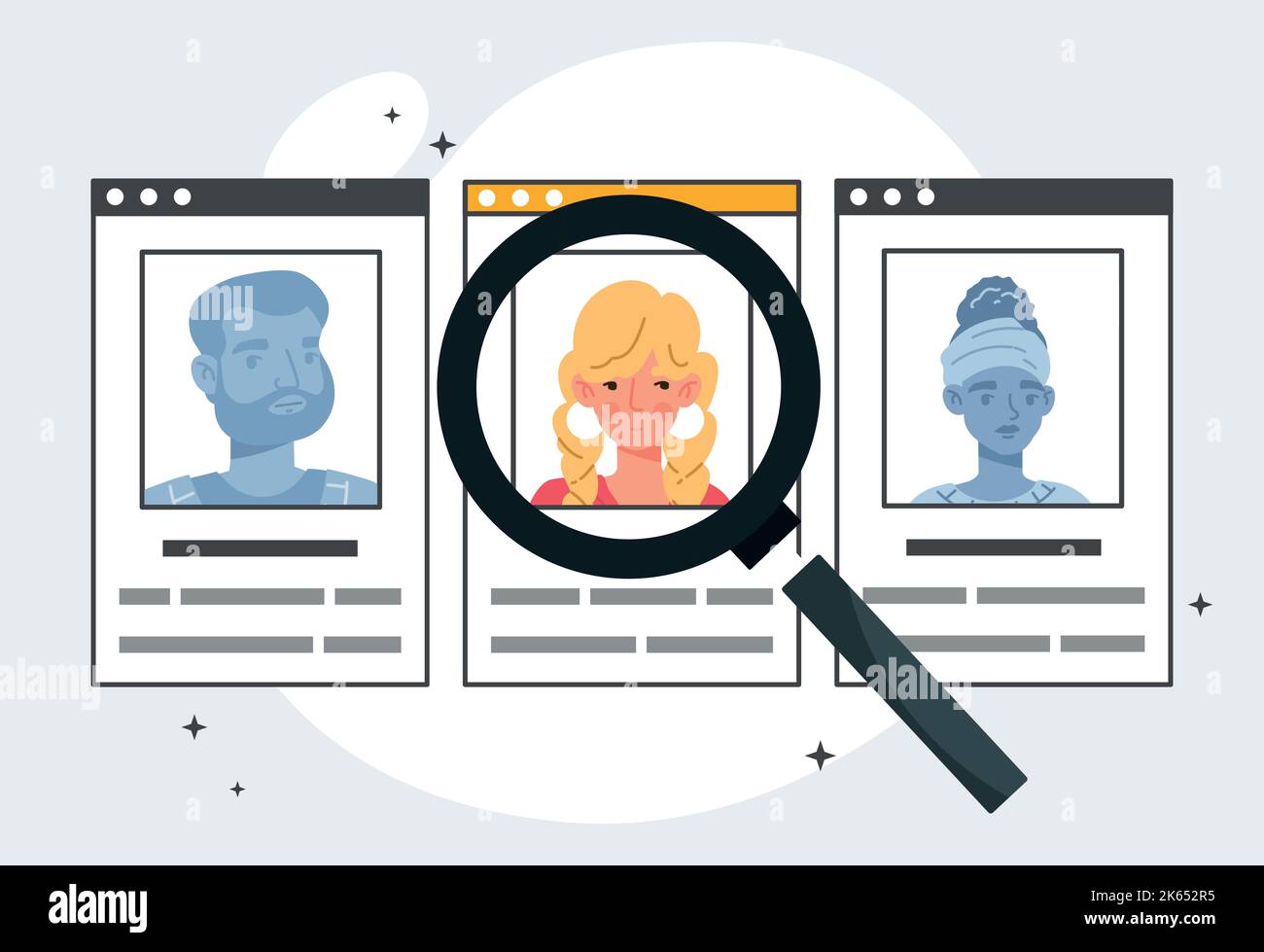 Human resources global search Stock Vector Images - Alamy