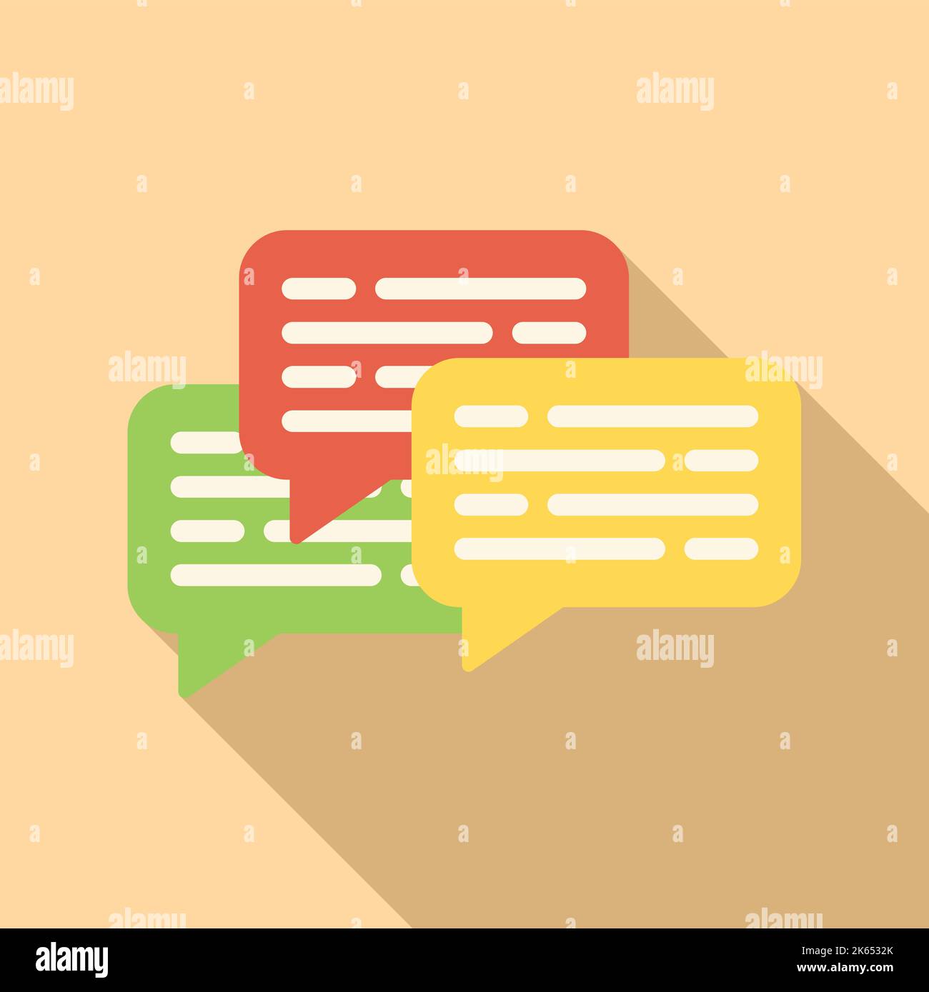 Live forum chat icon flat vector. Online business. Media group Stock ...