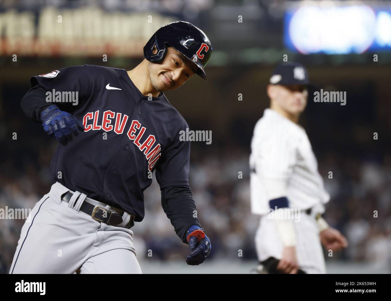Bronx, United States. 11th Oct, 2022. Cleveland Guardians Steven Kwan ...