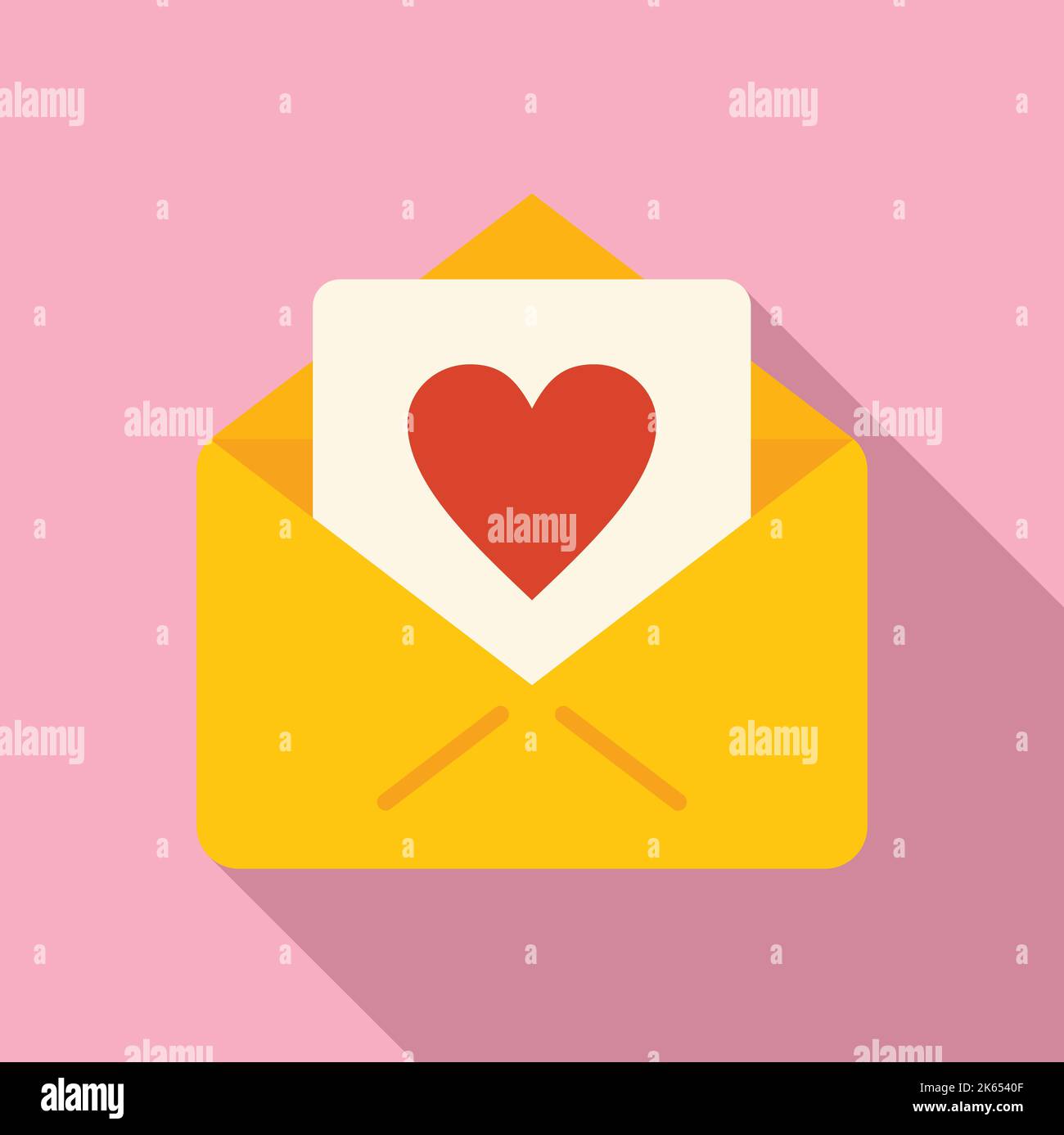 Love mail heart icon flat vector. Charity help. Human project Stock ...