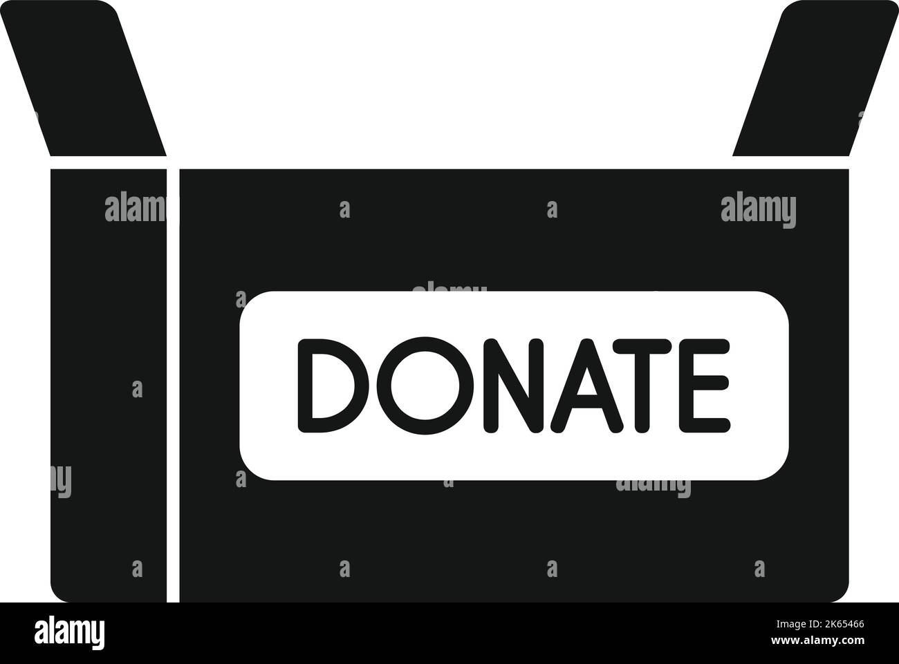Carton box donate icon simple vector. Charity help. Human project Stock ...