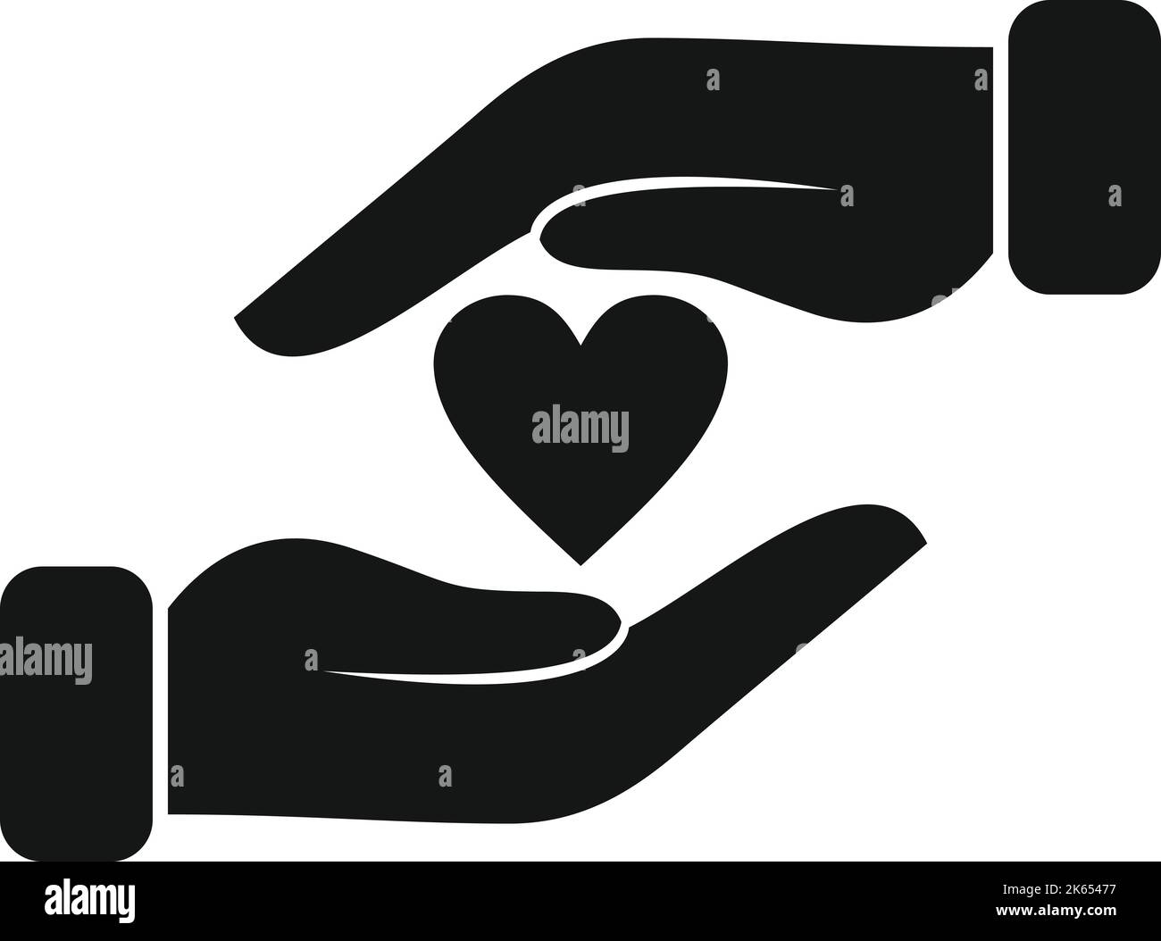 Keep care icon simple vector. Donate help. Aid people Stock Vector ...