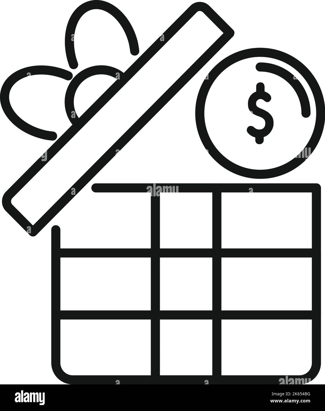 Charity gift box icon outline vector. Web donate. Giving heart Stock ...