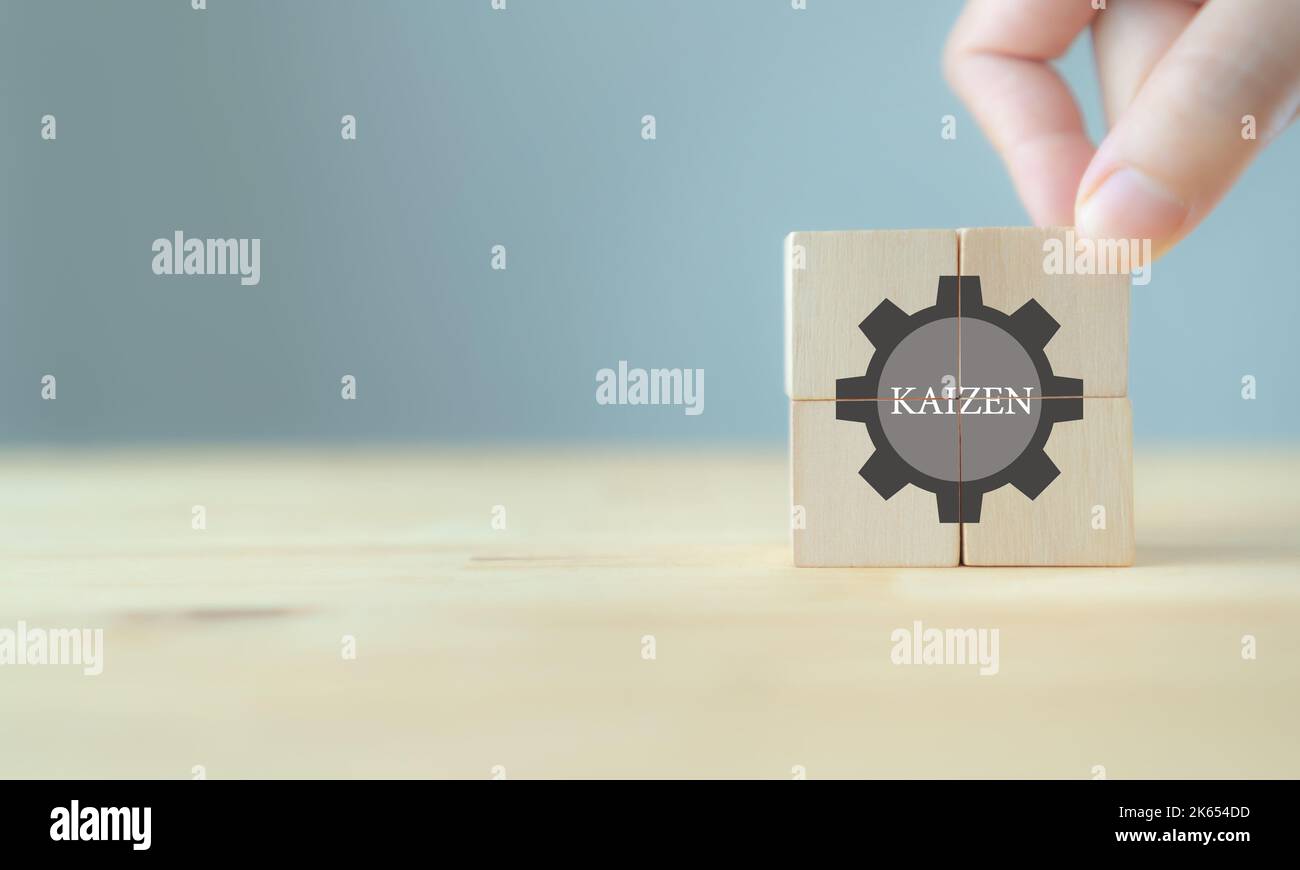 Kaizen concept; the continuous improvement in business for efficiency ...