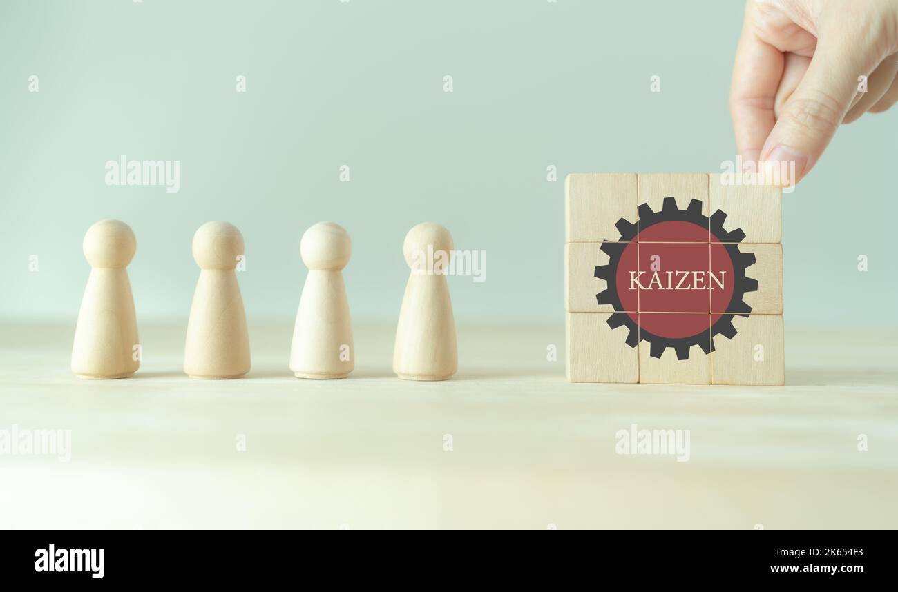 Kaizen concept; the continuous improvement in business for efficiency ...