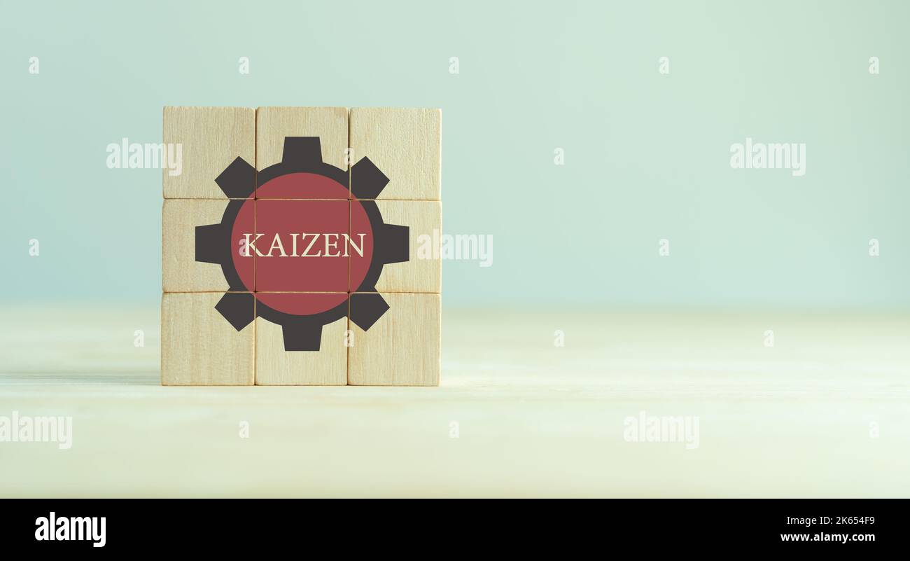 Kaizen concept; the continuous improvement in business for efficiency ...