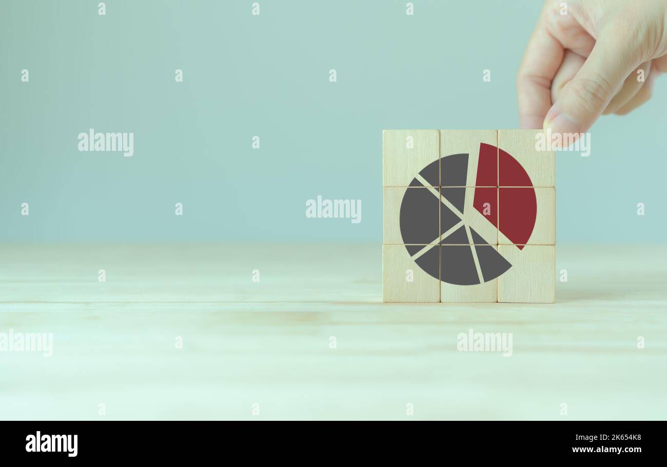 Increase market share, growth of business profit concept. Market ...