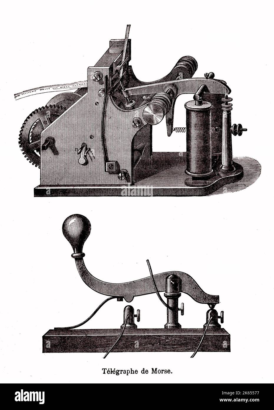 Morse telegraph, illustration Stock Photo - Alamy