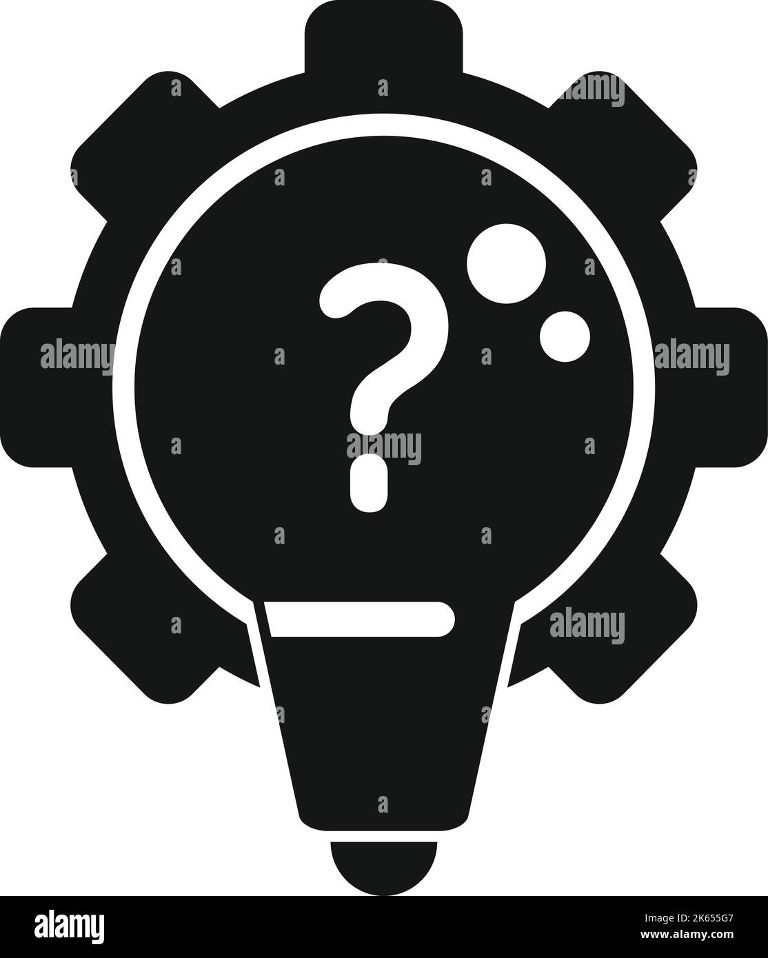 Gear idea solution icon simple vector. Creative problem. Data team ...