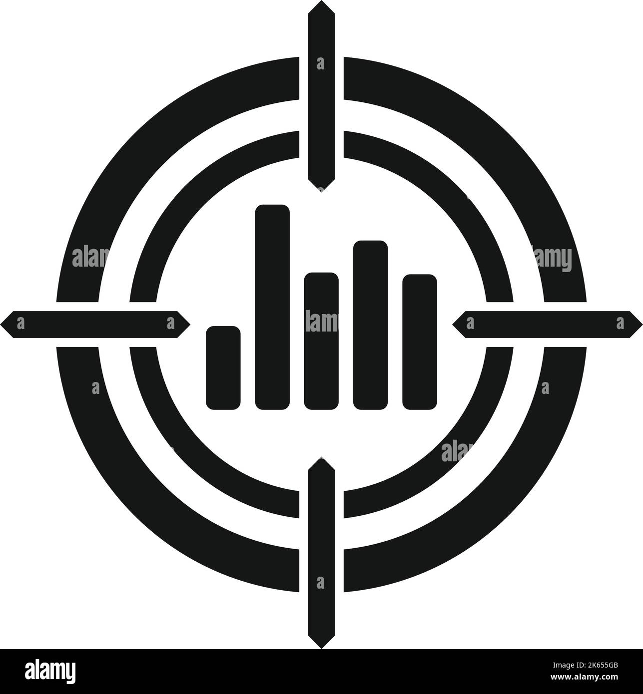 Solution target icon simple vector. Business problem. Innovation ...