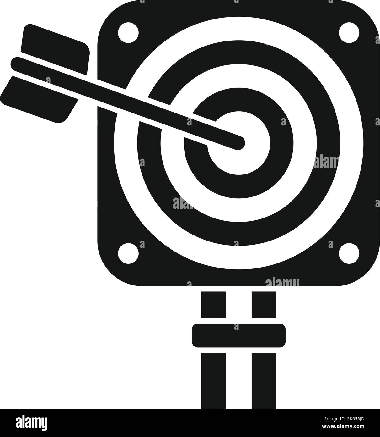 Solution new target icon simple vector. Creative problem. Idea work ...