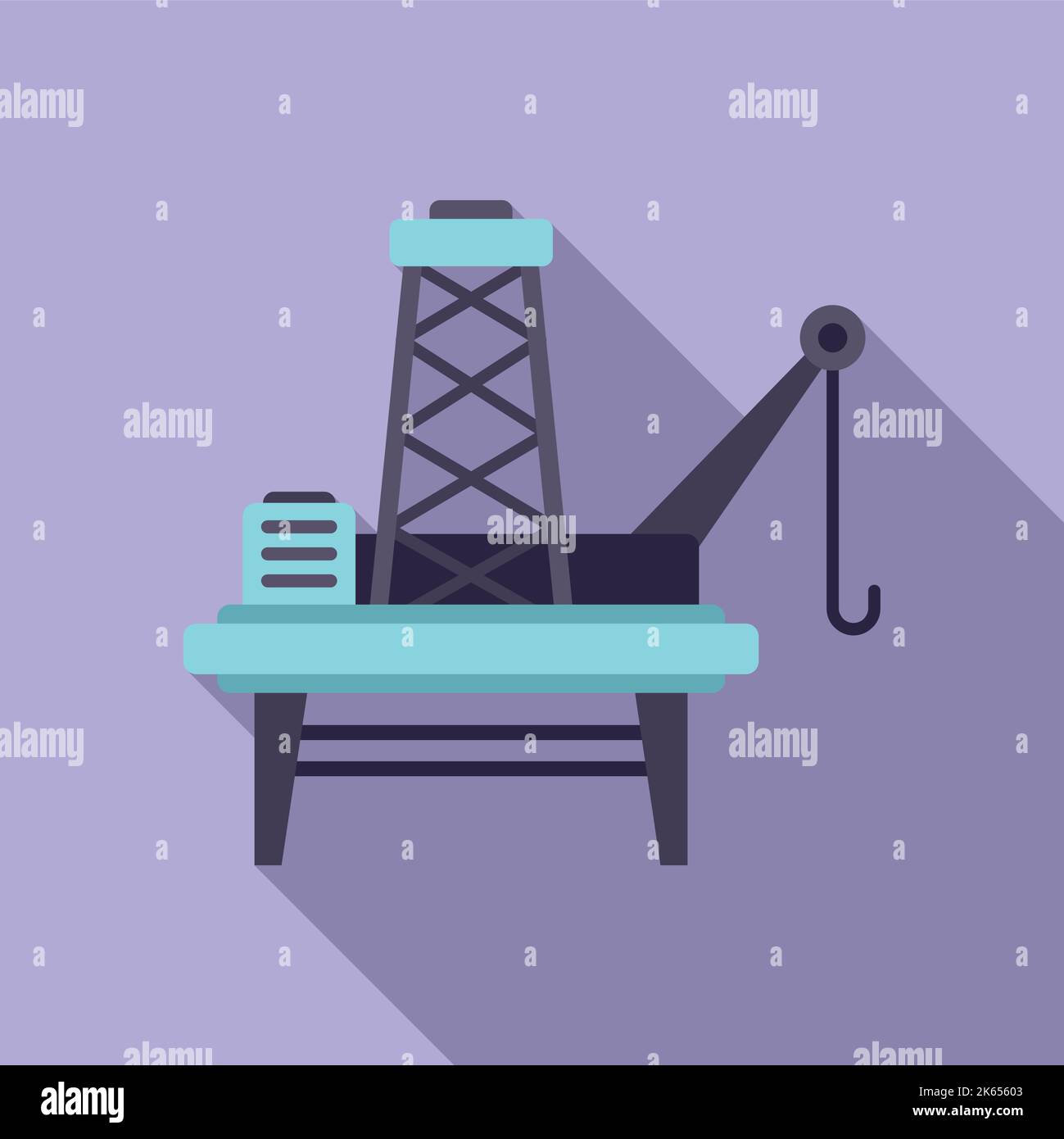 Offshore industry oil rig helicopter Stock Vector Images - Alamy