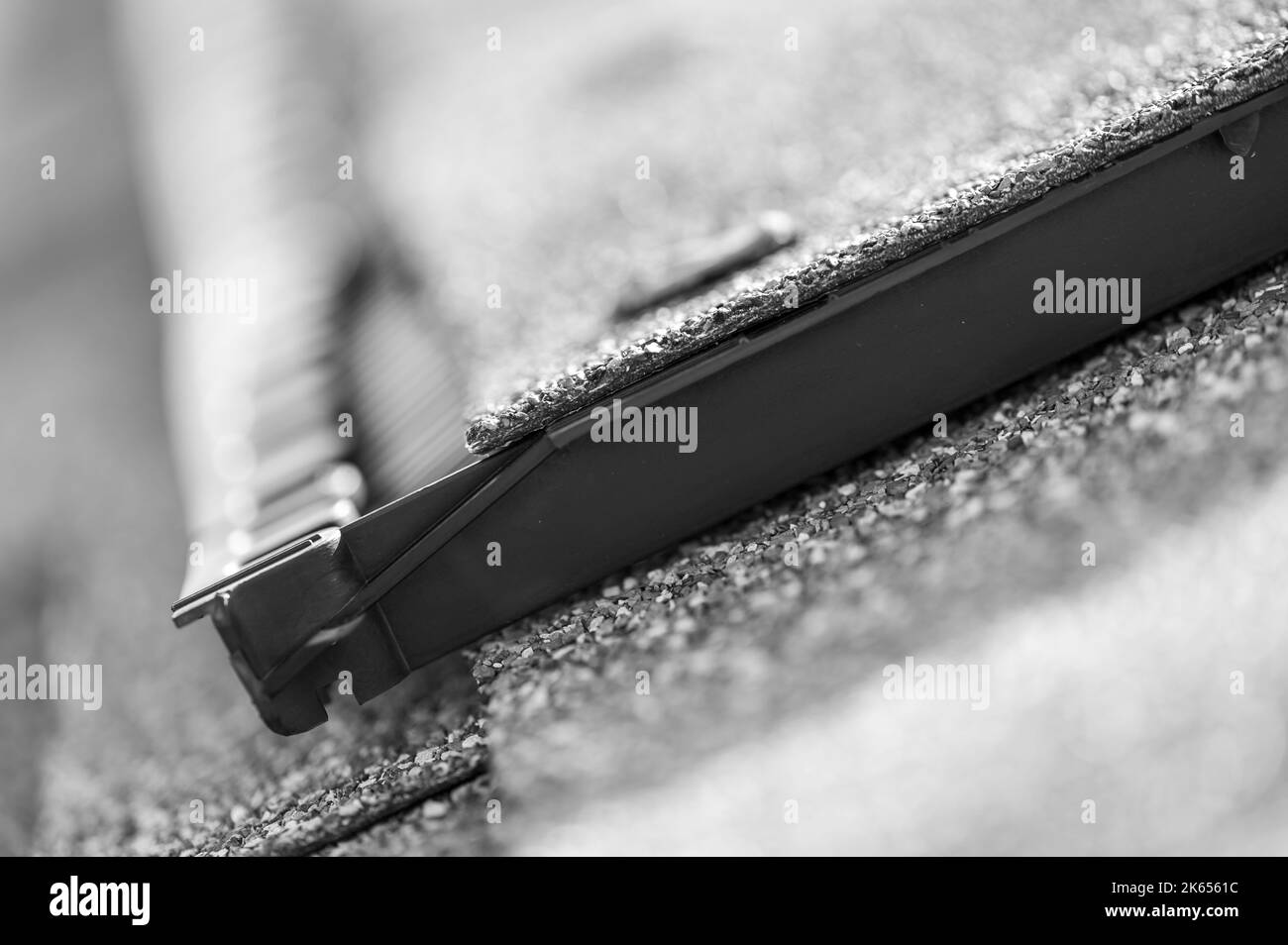 Ridge cap vent installed on a shingle roof for passive attic ...