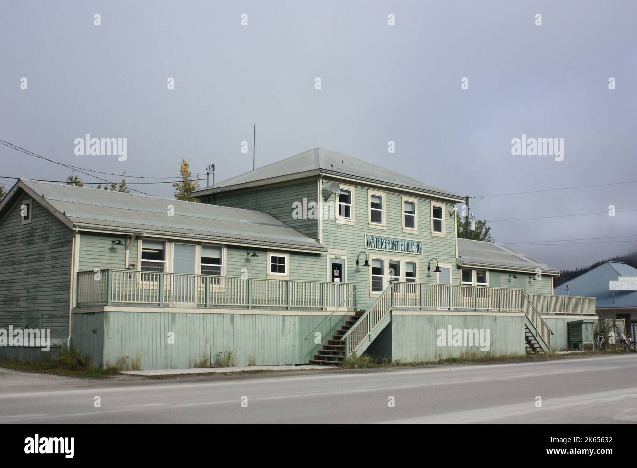 Old preserved building on the Klondike Highway in Dawson City, Yukon ...