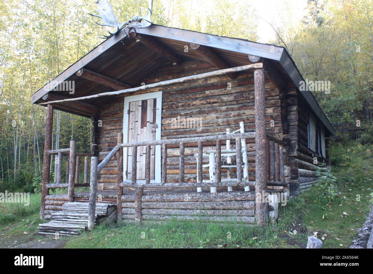 The Robert Service Cabin in Dawson City, Yukon, Canada Stock Photo - Alamy