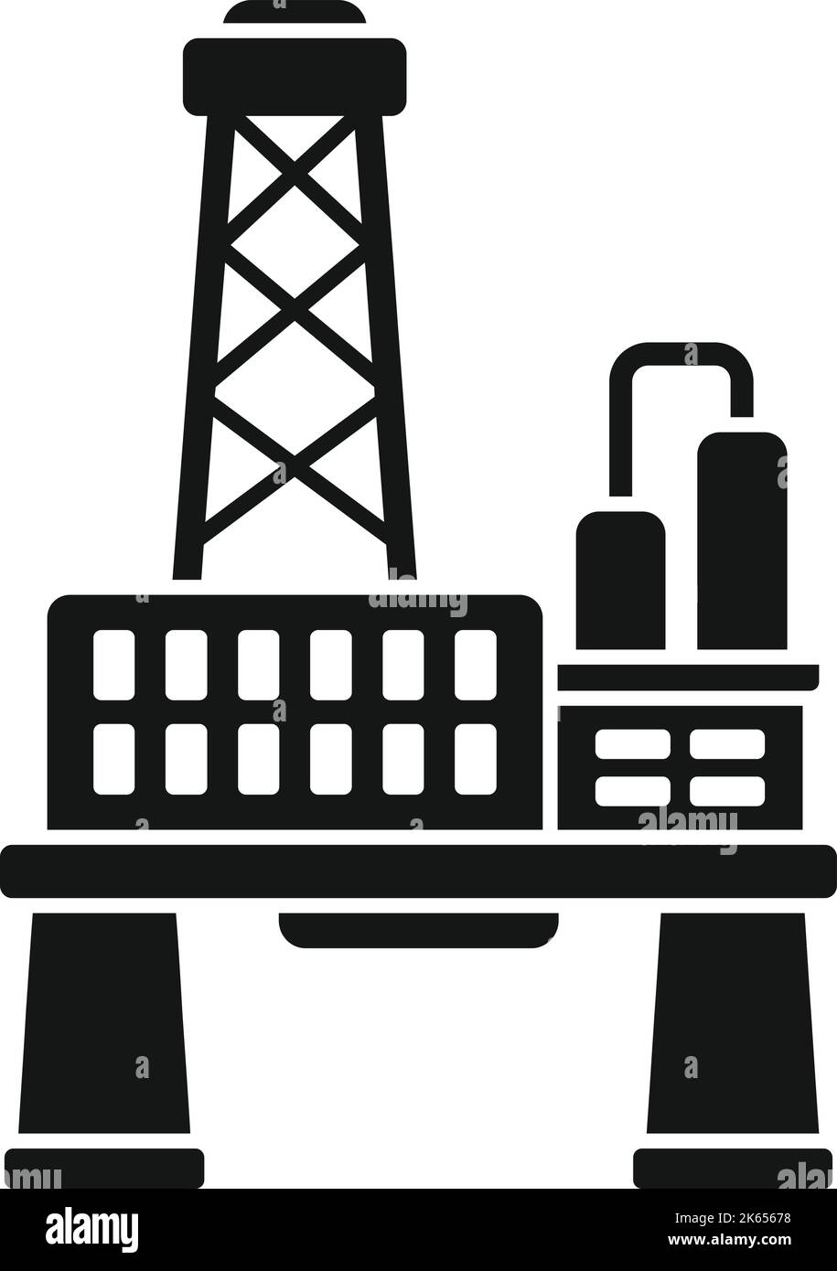 Gasoline rig icon simple vector. Sea oil. Gas platform Stock Vector ...