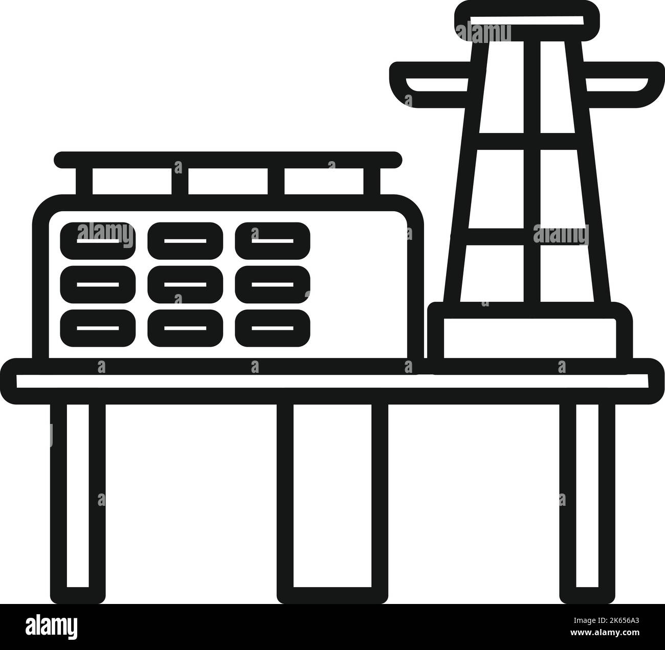 Rig production icon outline vector. Gas platform. Ocean drilling Stock ... Rig production icon outline vector. Gas platform. Ocean drilling Stock ...
