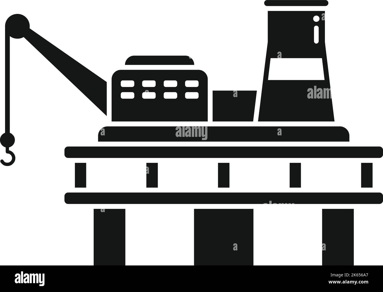 Petroleum rig icon simple vector. Oil sea. Gas platform Stock Vector ...
