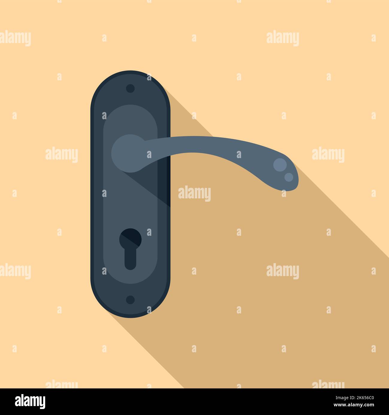 Doorknob icon flat vector. Door handle. Lock latch Stock Vector Image ...
