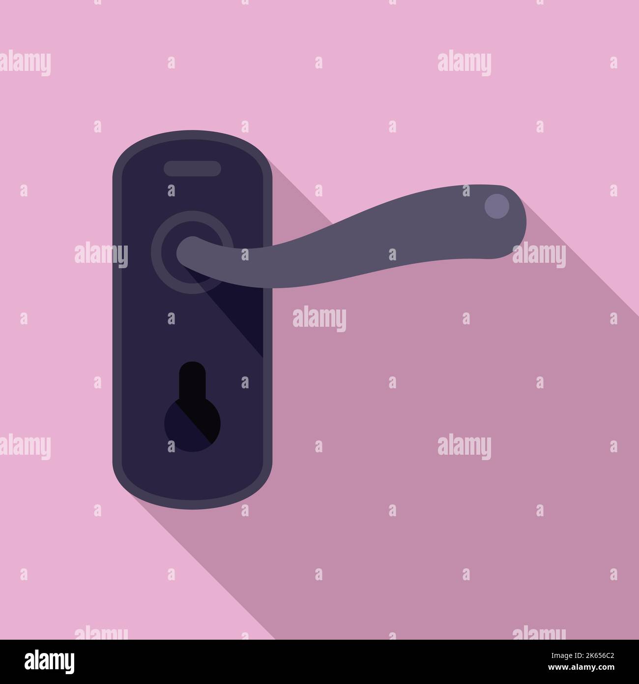 Door handle icon flat vector. Lock knob. Latch keyhole Stock Vector Image & Art - Alamy