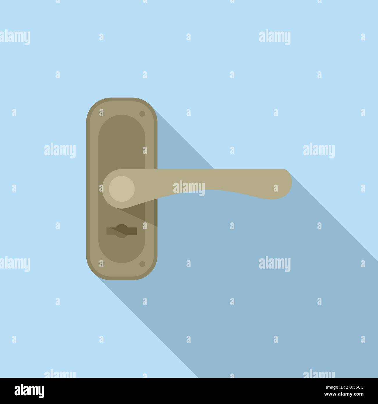 Door handle key icon flat vector. Knob lock. Interior iron Stock Vector Image & Art - Alamy