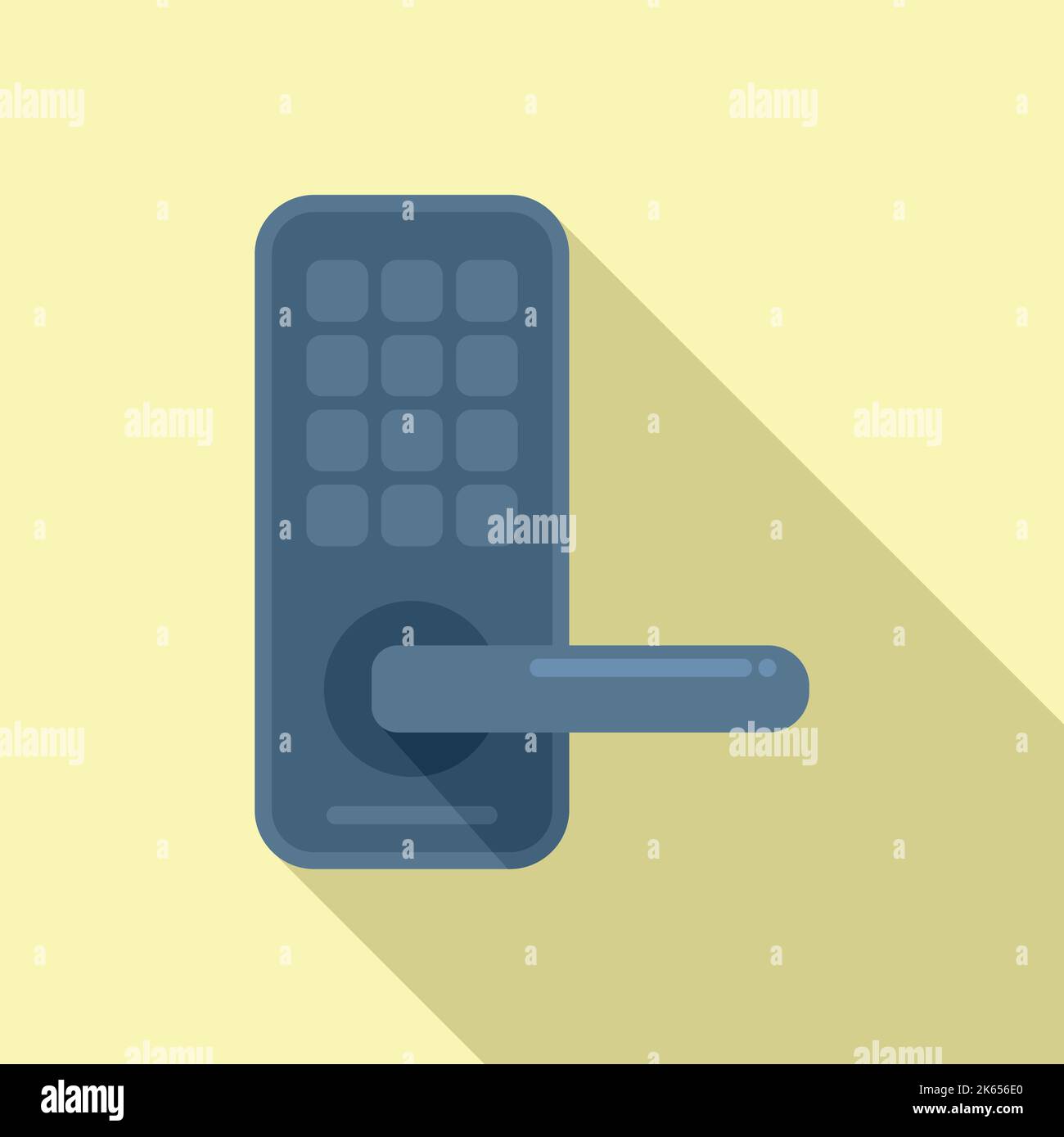 Metal door handle icon flat vector. Knob lock. Steel house Stock Vector Image & Art - Alamy