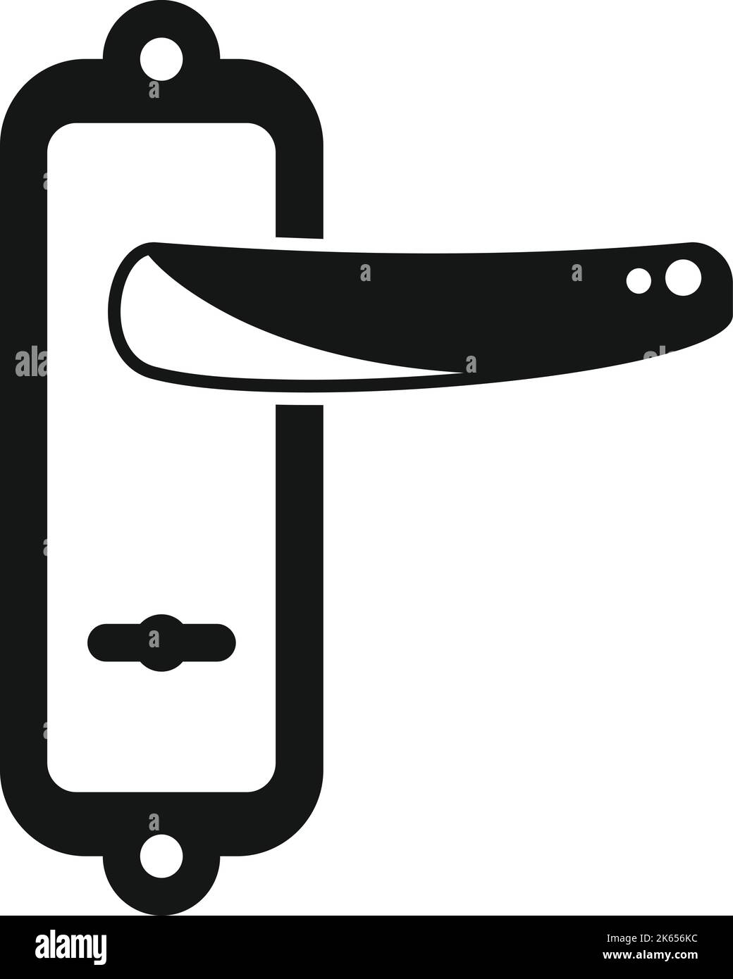 Doorknob icon simple vector. Door handle. Lock latch Stock Vector Image ...