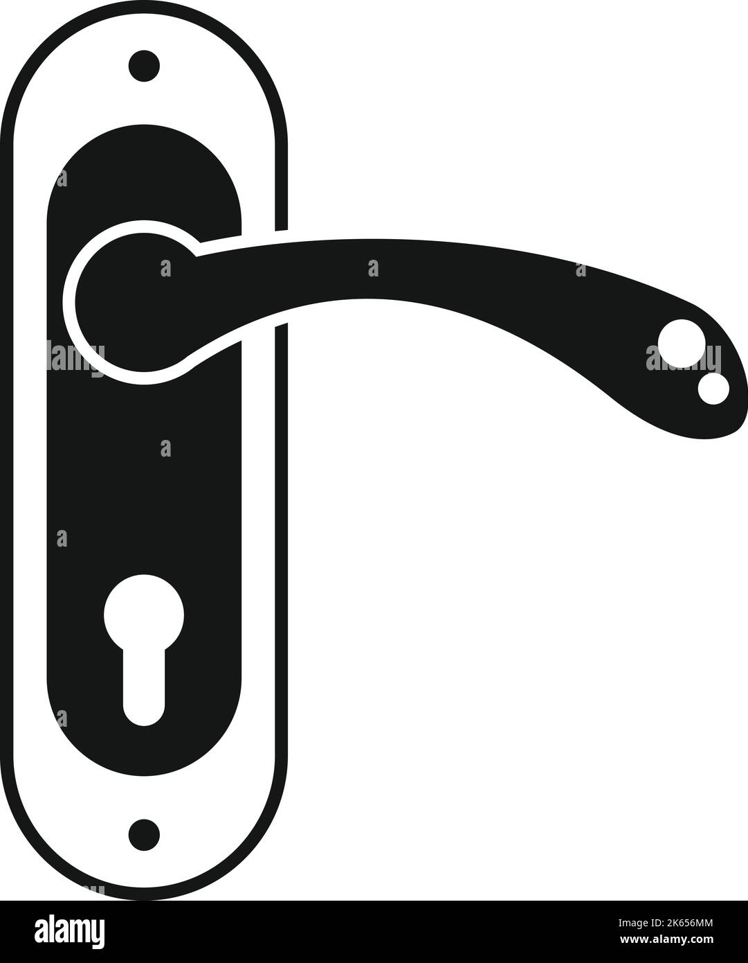 Door handle latch icon simple vector. Lock knob. Metal key Stock Vector ...