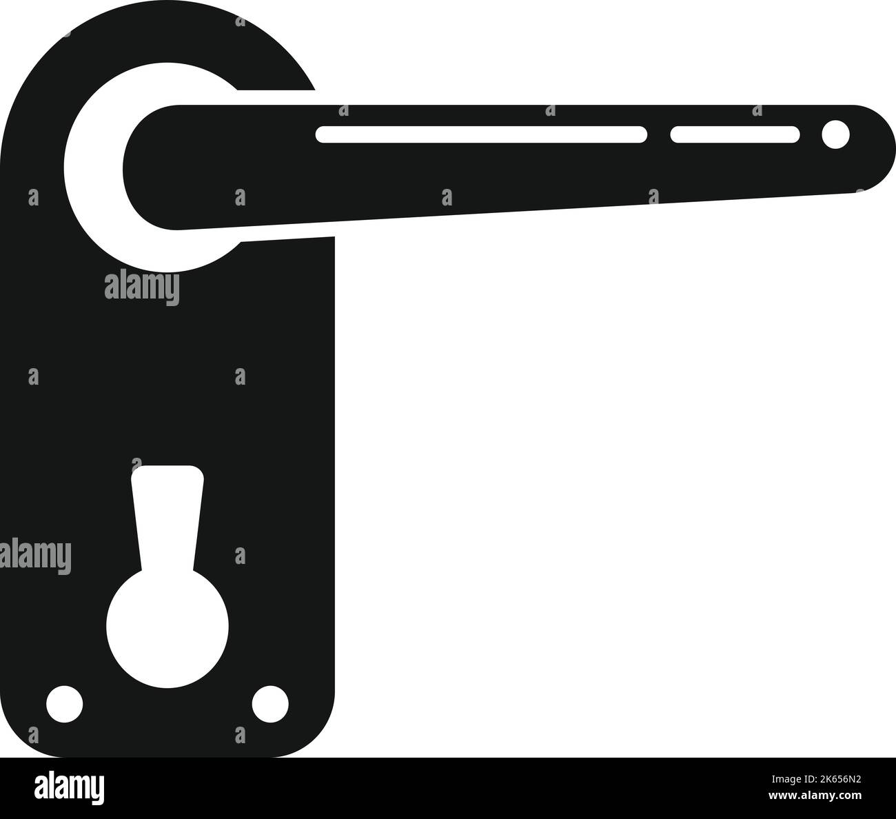 Interior door handle icon simple vector. Knob lock. Iron holder Stock ...