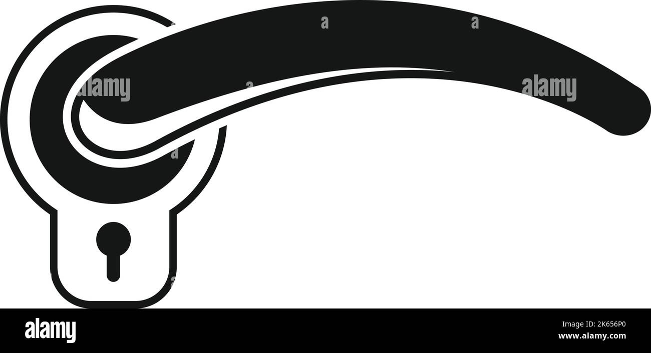 Door holder icon simple vector. Lock handle. Latch metal Stock Vector ...