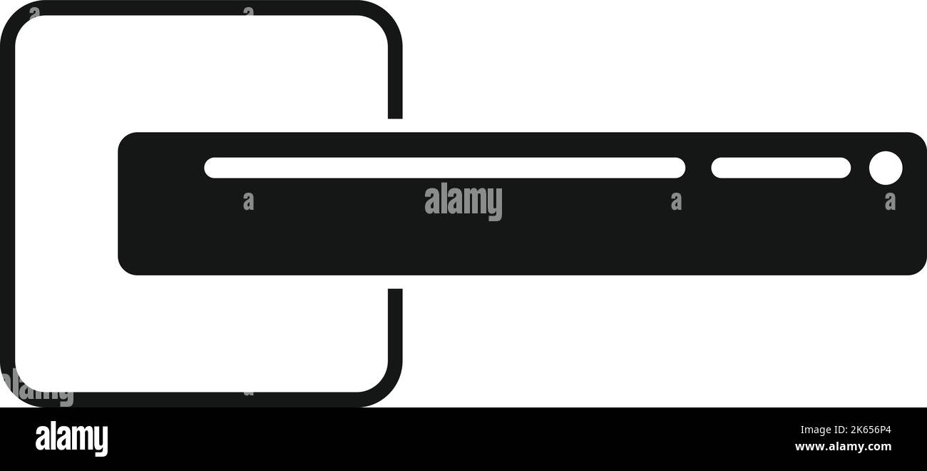 Digital door handle icon simple vector. Knob lock. Iron interior Stock ...