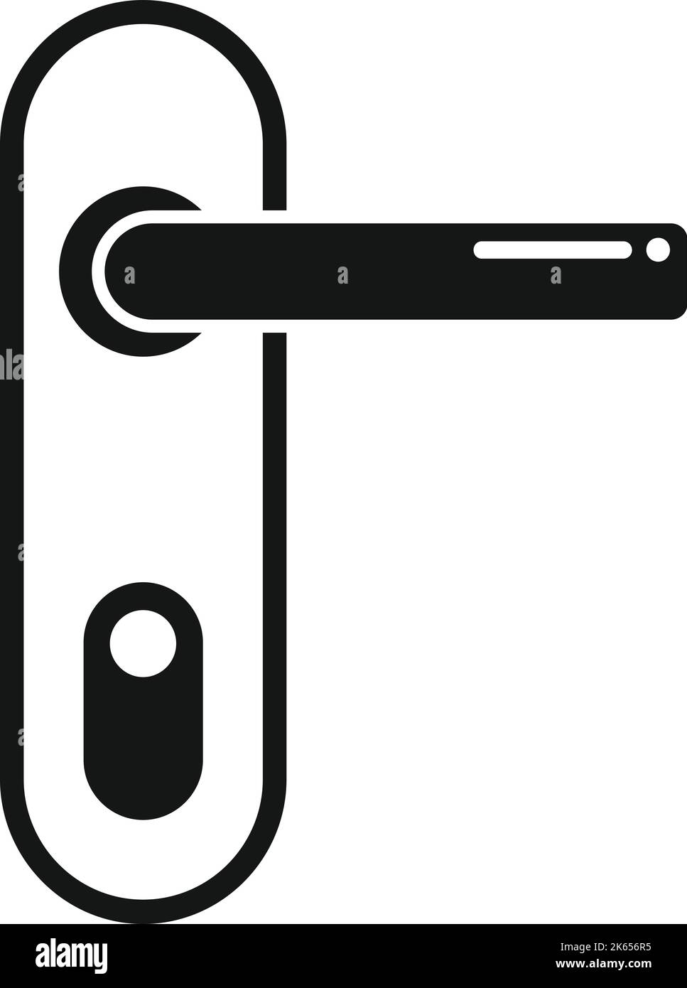 House door handle icon simple vector. Lock knob. Latch keyhole Stock Vector Image & Art - Alamy