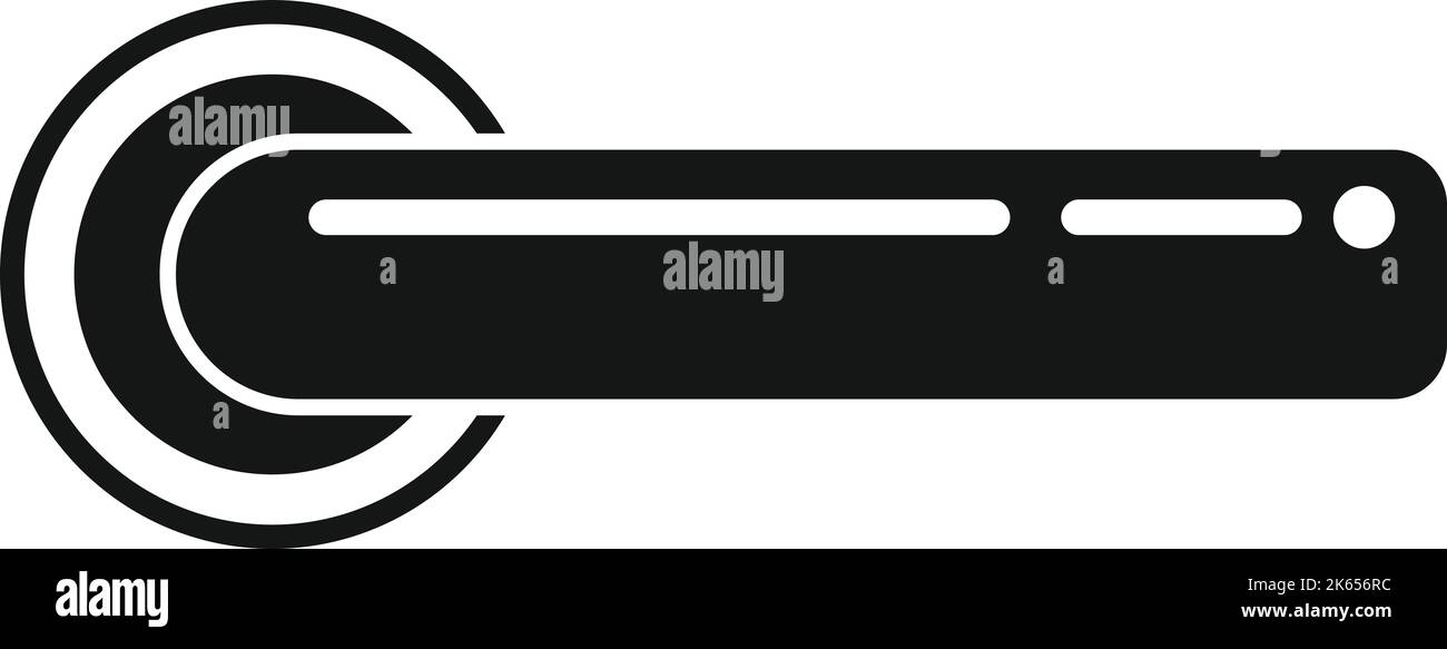 Window door handle icon simple vector. Hotel steel. Lock knob Stock ...