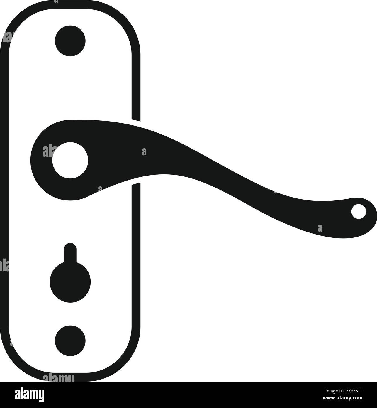 Stainless steel bolt latch Stock Vector Images - Alamy