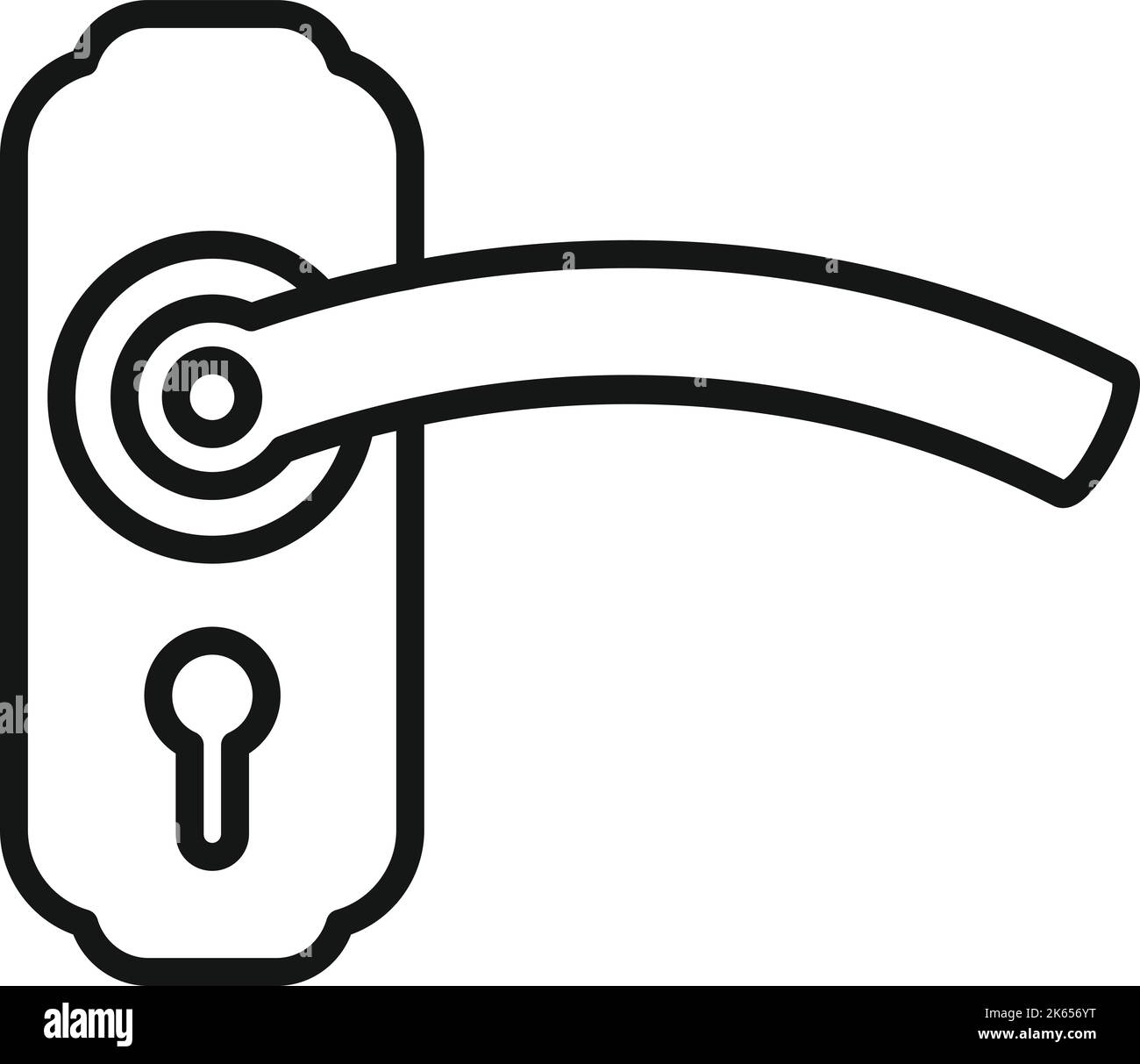 Black front door with knocker Cut Out Stock Images & Pictures - Alamy