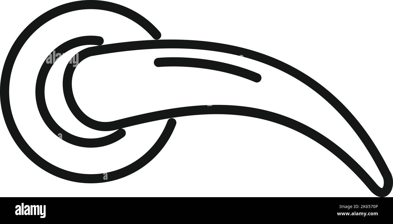 Door holder icon outline vector. Lock handle. Latch metal Stock Vector ...