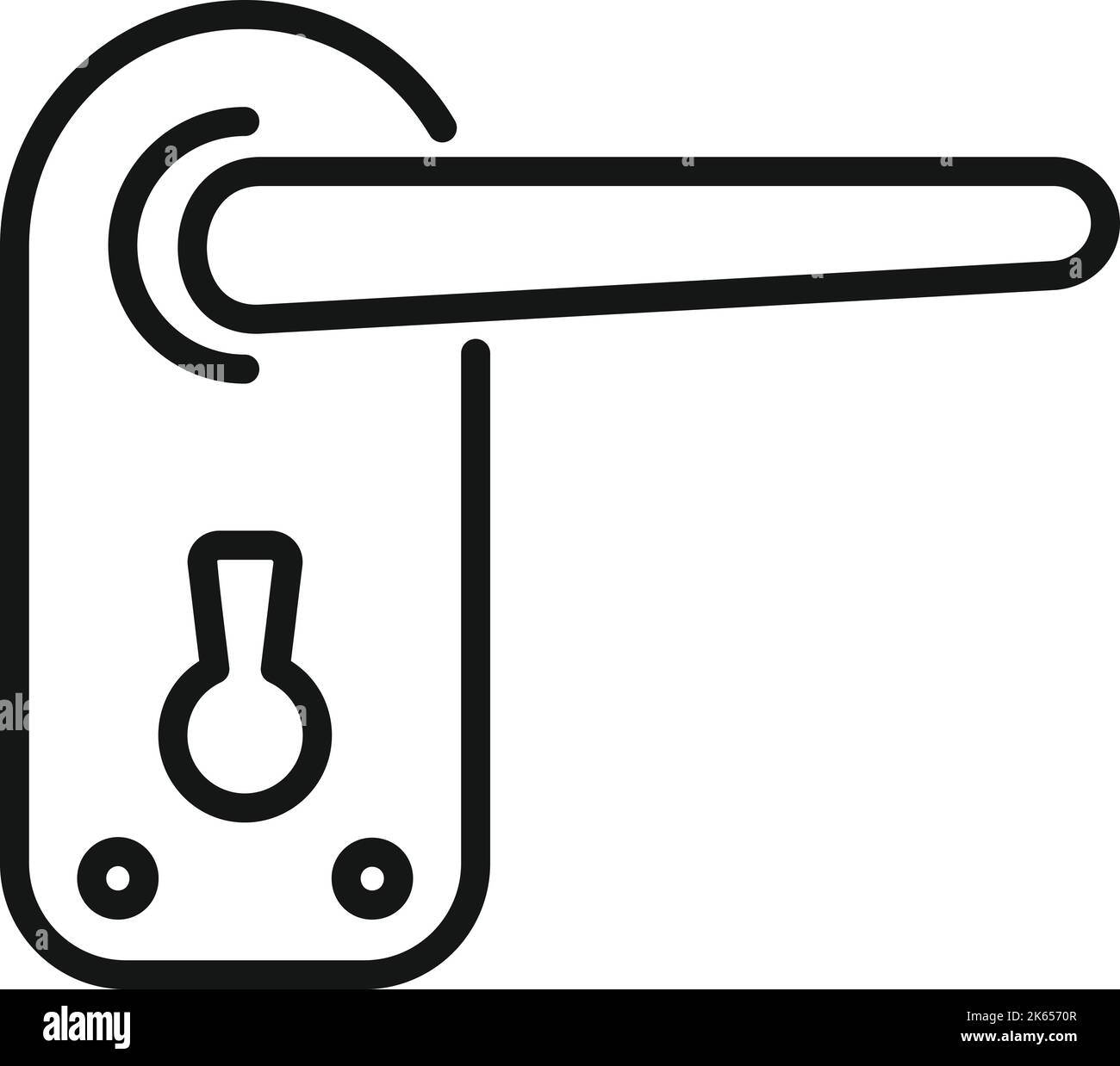 Office door handle icon outline vector. Knob lock. Interior iron Stock ...