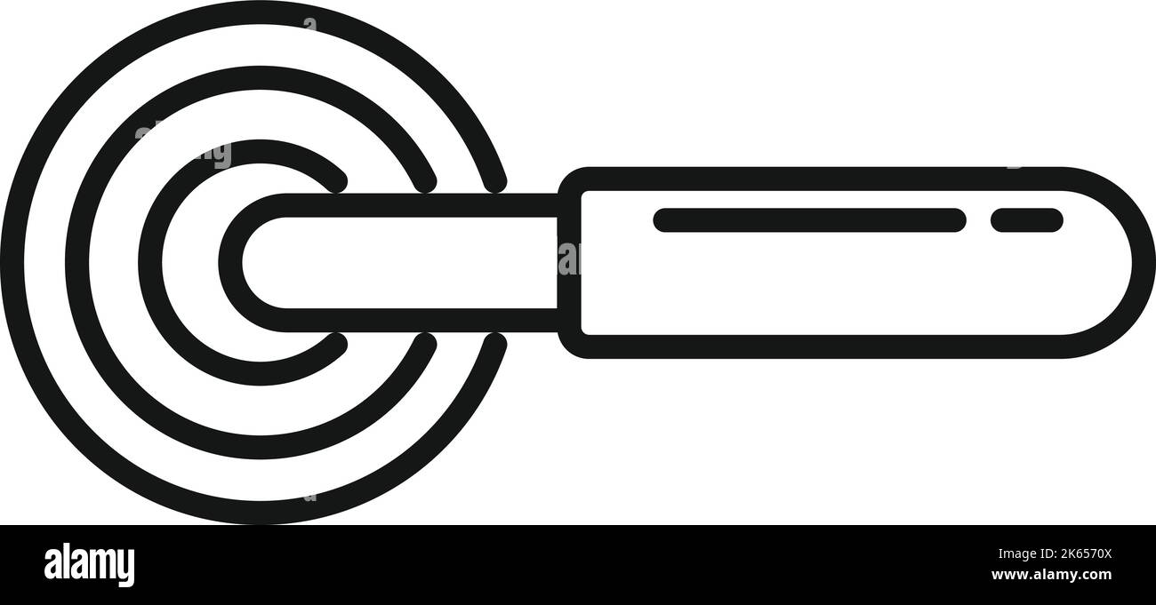 Exit door handle icon outline vector. Lock latch. Front house Stock ...