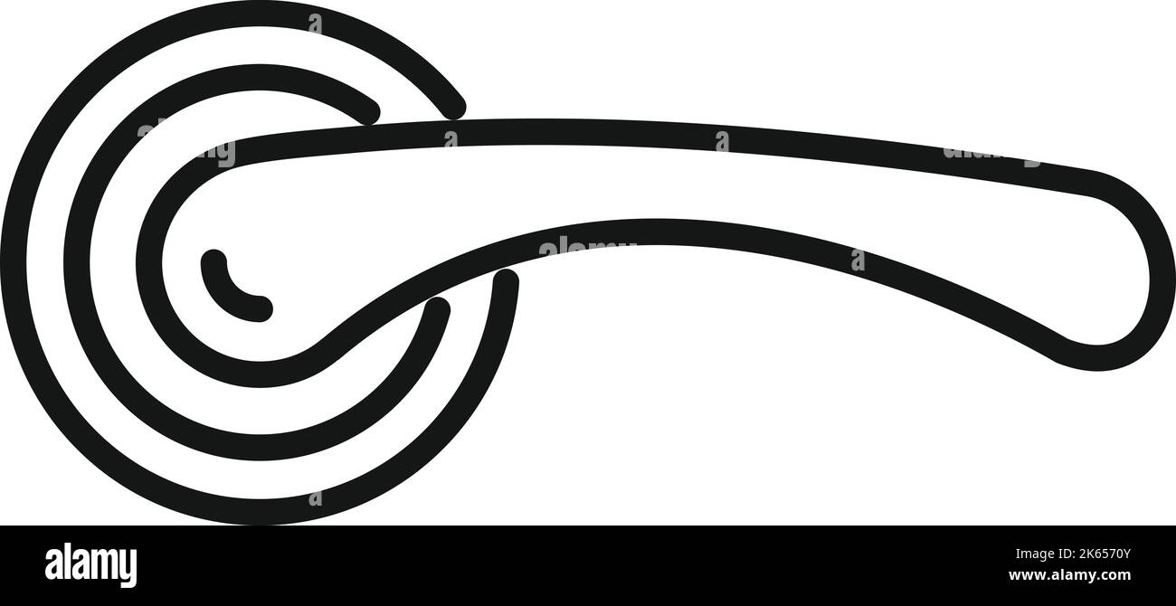 Gate door handle icon outline vector. Knob lock. Modern steel Stock ...