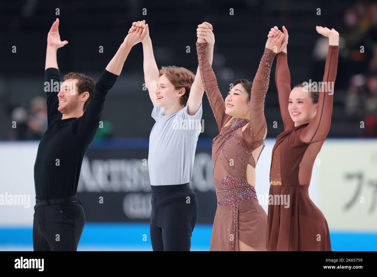 Saitama, Japan. 8th Oct, 2022. (L-R) Jason Brown, Ilia Malinin, Mirai ...