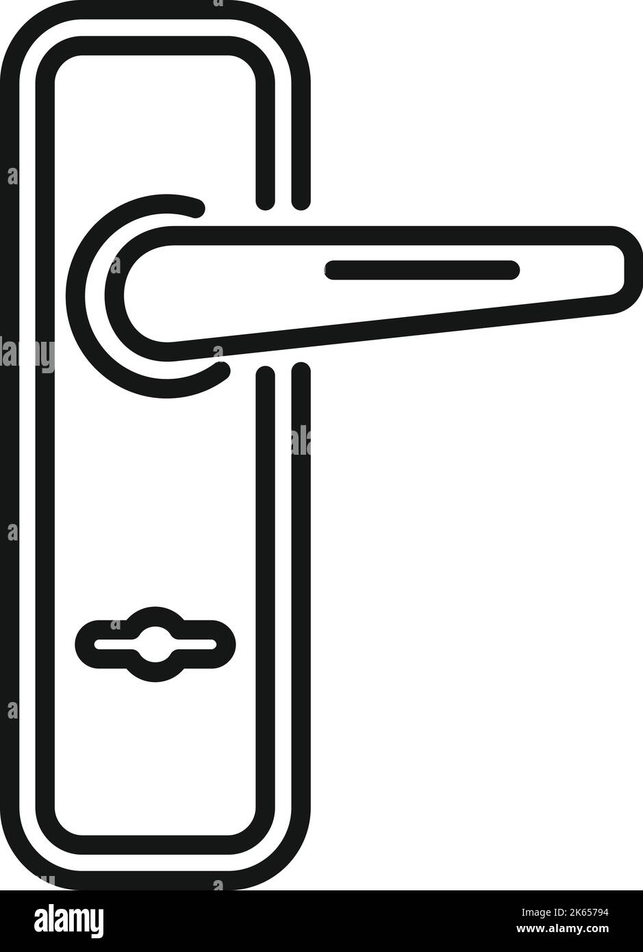 Window door handle icon outline vector. Hotel steel. Lock knob Stock Vector Image & Art - Alamy
