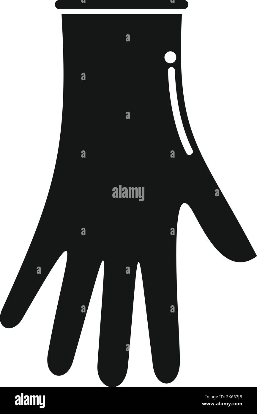 Latex glove icon simple vector. Surgical clean. Care safety Stock ...